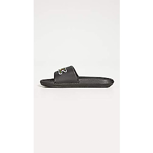 LacosteMensCroco Slide SandalBlack/Green10