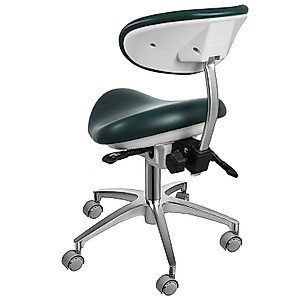 Aries Outlets Green PU Leather Saddle Doctor's Stool Dental Spine Dentist Medical Office