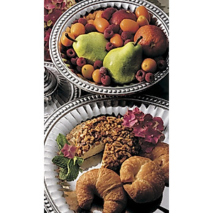 Wilton Armetale Flutes and Pearls Large Round Chip and Dip Server, 15.5-Inch