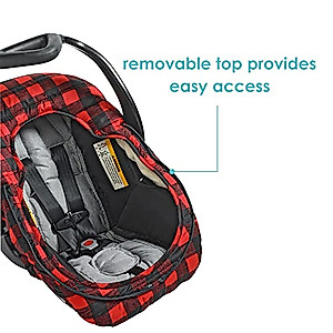 JJ Cole Baby Car Seat Cover, Blanket-Style Baby Stroller & Baby Carrier Cover, Buffalo Check