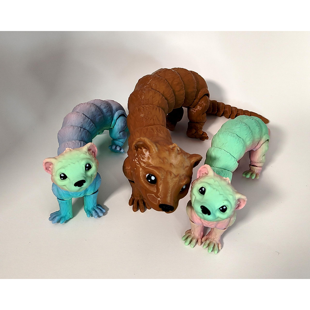 Ferret Fidget Adorable Sensory Toy Desktop Fidget, ADHD Fidget - 3D Printed for Adults and Teens (Small, Black)