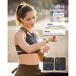 GAXIWILO Smart Watch for Women(Answer/Make Call), Alexa Built-in Smartwatch, 1.8" IP68 Waterproof Fitness Tracker, Heart Rate Spo2 Sleep Monitor 100 Sports Activity Watch IOS Android Compatiable, Pink