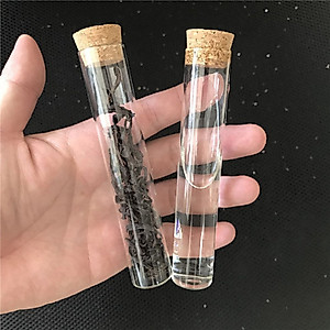 22120mm 30ml Empty Glass Transparent Clear Bottles with Cork Stopper Glass Vials Jars Storage Bottles Test Tube Jars 24pcs (24, 30ml)
