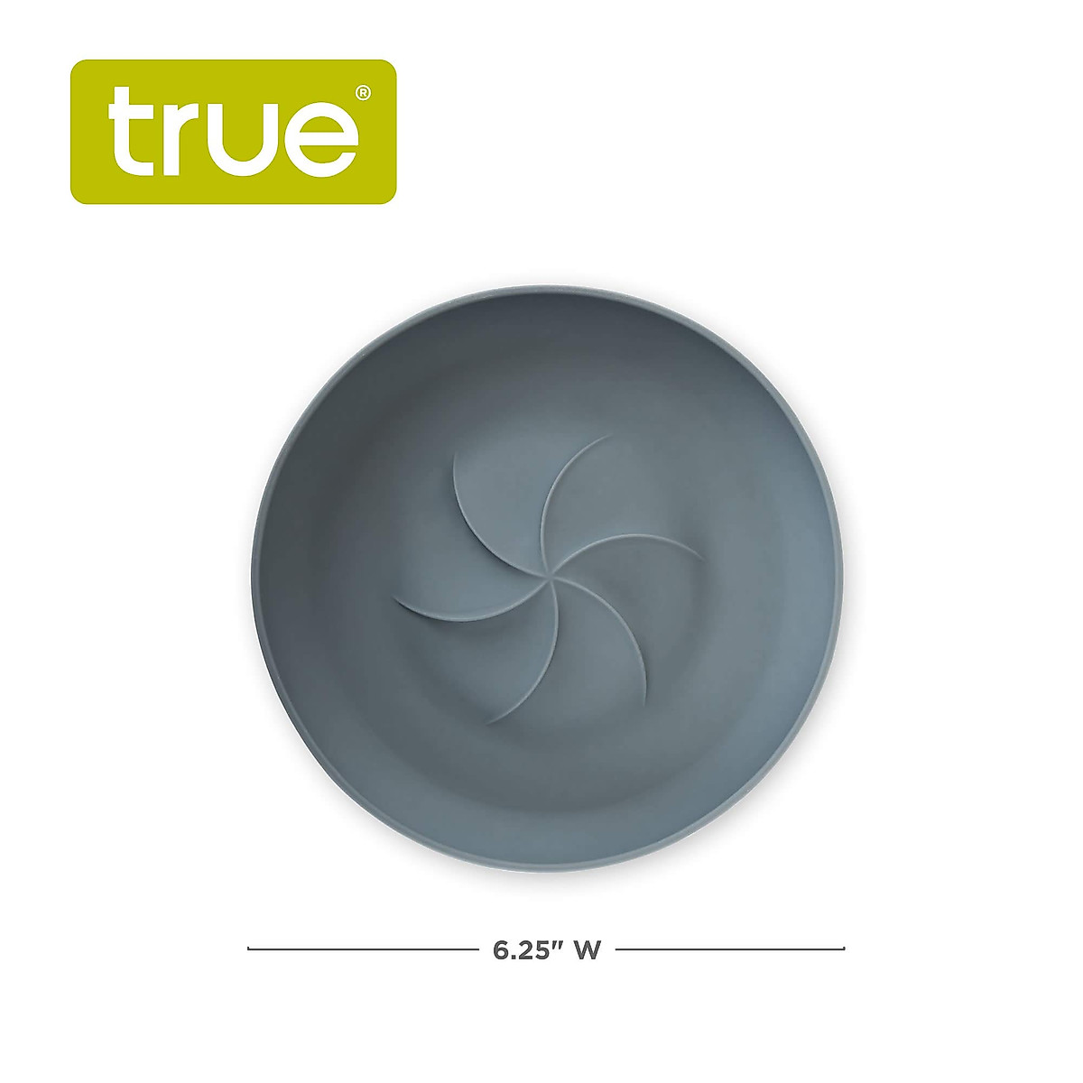 True Frill Cocktail Rimmer, Gray, Dishwasher Safe Food Grade Silicone, Glass Rimmer, Bar Tools