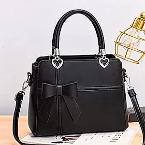 Girls Bowknot Handbag Purse Cute Leather Shoulder Bag for Women Top-handle Totes Satchel