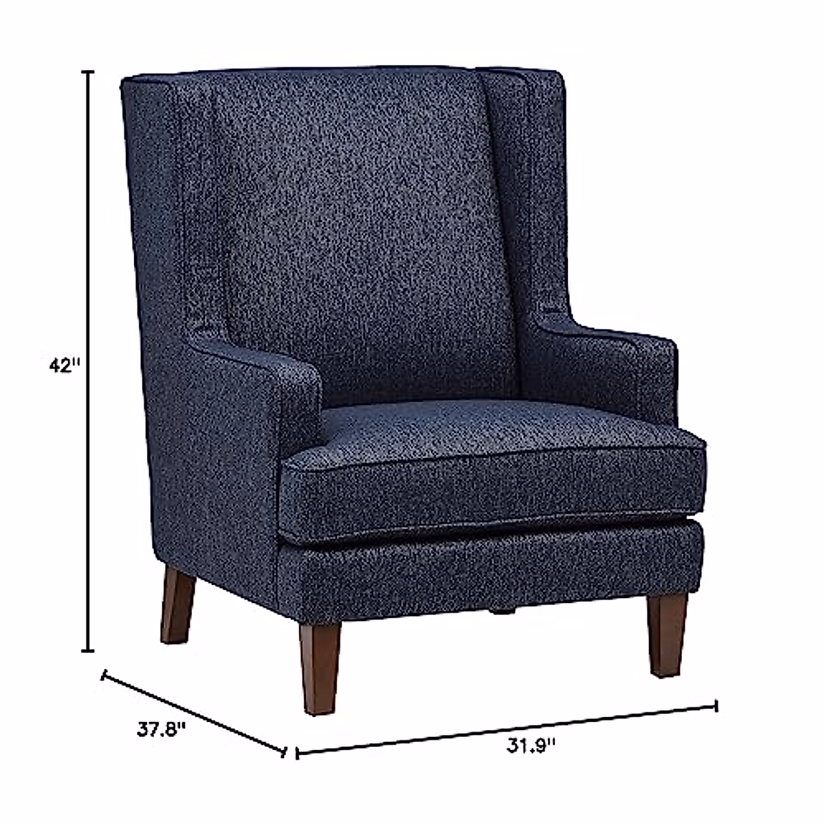Amazon Brand – Stone & Beam Highland Modern Living Room Wingback Accent Chair, 31.9"W, Denim