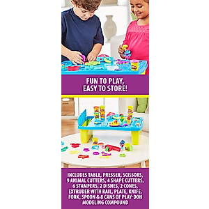 Play-Doh Play 'n Store Table, Arts & Crafts, Activity Table, Ages 3 and up (Amazon Exclusive)