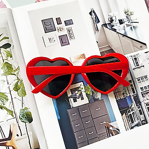 OZPYKAE Women Polarized Love Heart Sunglasses,Fashion Cute Heart Glasses Vintage Eyewear Sunglasses for Ladies