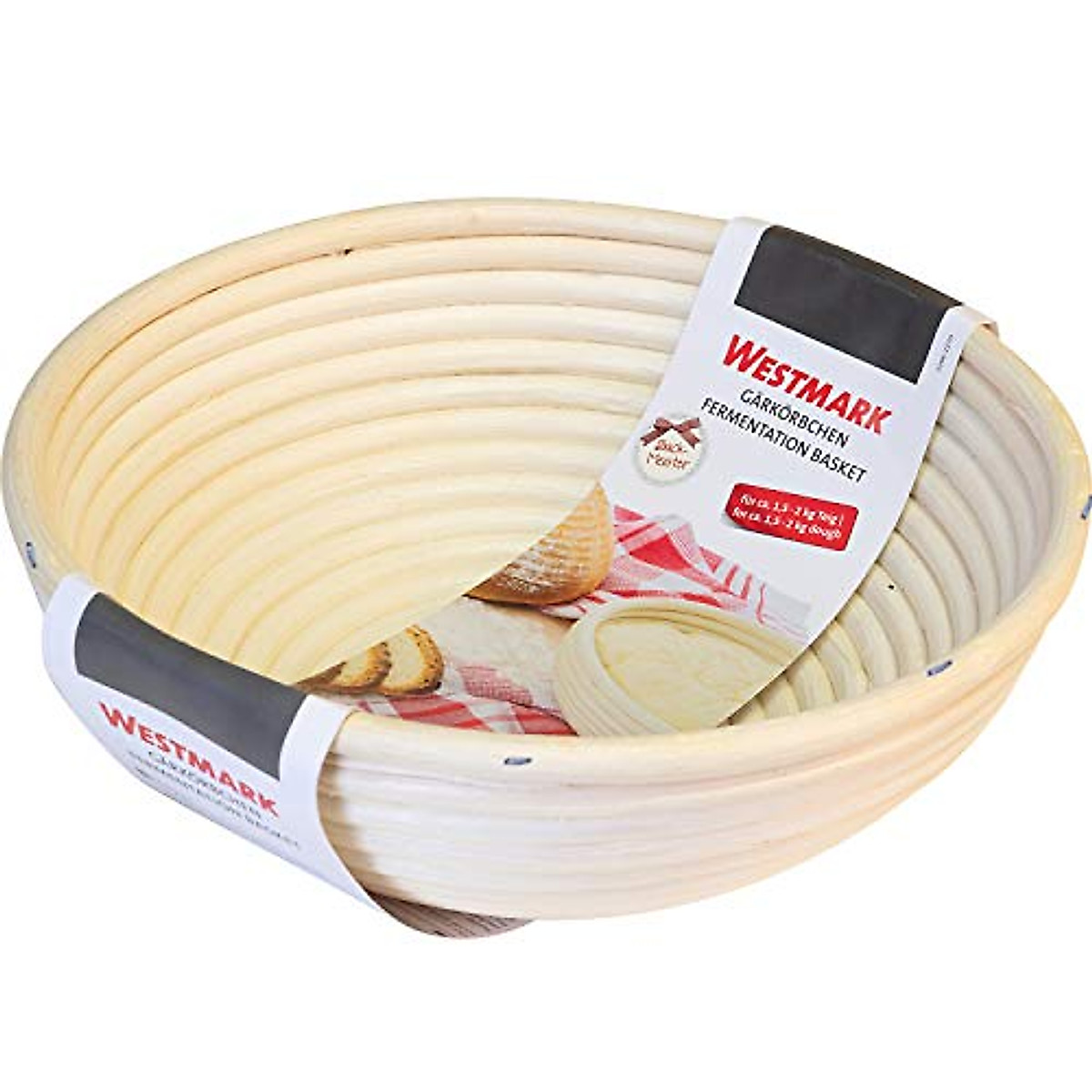 Westmark Round Fermentation Baskets, 10" diameter, Wicker