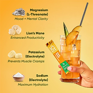 IQMIX Hydration Electrolytes Powder - Sugar-Free Drink Mix Packets - Rehydration and Recovery - Keto-Friendly with Magnesium L-Threonate, Lion's Mane, Potassium Citrate - Sampler Pack (8 Count)