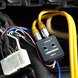 LEIGESAUDIO Car Stereo Hight to Low Converter,2 Channel Line Output Convertor with Remote Turn On RCA Car Line Converter Output Adapter - Black