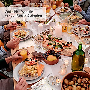 Stylish White and Gold Napkins for Party - 6.5 x 6.5 Inch Gold Lunch Napkins - 50 White and Gold Paper Napkins - 3-Ply Gold Luncheon Napkins - Wedding Napkins or Gold Bridal Shower Napkins