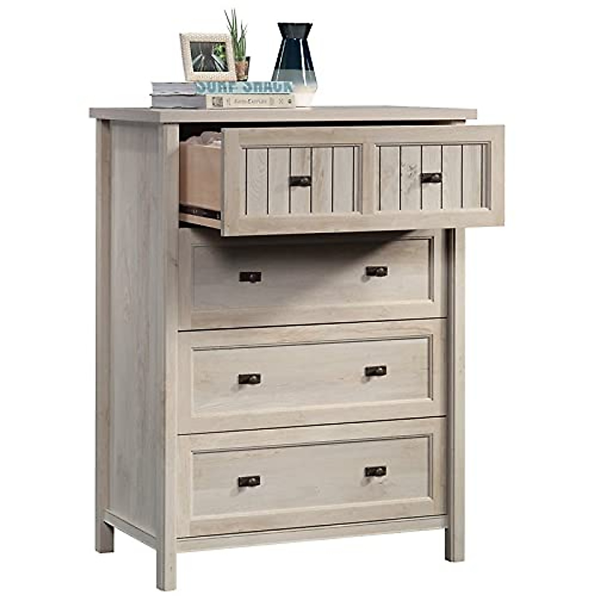 Sauder Costa 4-Drawer Chest in Chalked Chestnut, Chalked Chestnut Finish