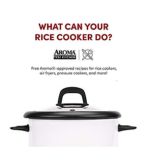 Aroma Housewares 6-Cup (Cooked) (3-Cup UNCOOKED) Pot-Style Rice Cooker (ARC-743G) , White