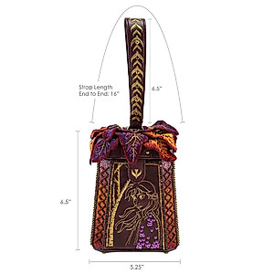 Mary Frances Disney Frozen 2 Anna 3-D Leaves Top Handle Bag Purse, Multi
