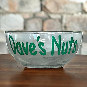 Personalized Ice Cream Bowl, Glass Dessert Dish Gift for Dad Grandpa Kids, Cereal Snacks
