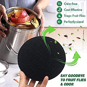 Charcoal Filters for Compost Bucket, 12 Pack Compost Filters for Kitchen Compost Bin Pail Replacement Filter Countertop Home Bucket Refill Sets, Round