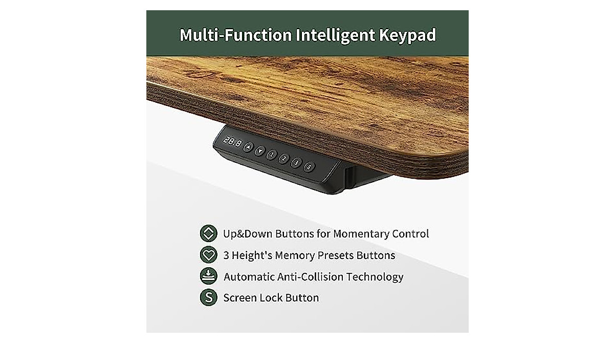 FEZIBO Adjustable Standing Desk with Storage & Keyboard Tray