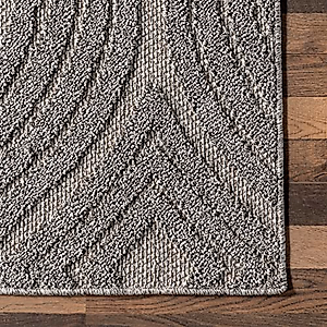 nuLOOM Taryn Moroccan Diamond Indoor/Outdoor Area Rug, 8' x 10', Gray