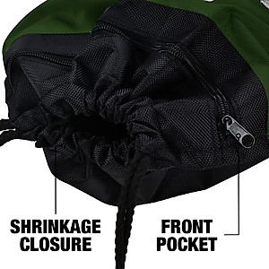 LOGOVISION Harry Potter Slytherin Painted Crest Drawstring Backpack Sports Bag Sackpack 17" x 13", Perfect for Gym, Yoga or Practice