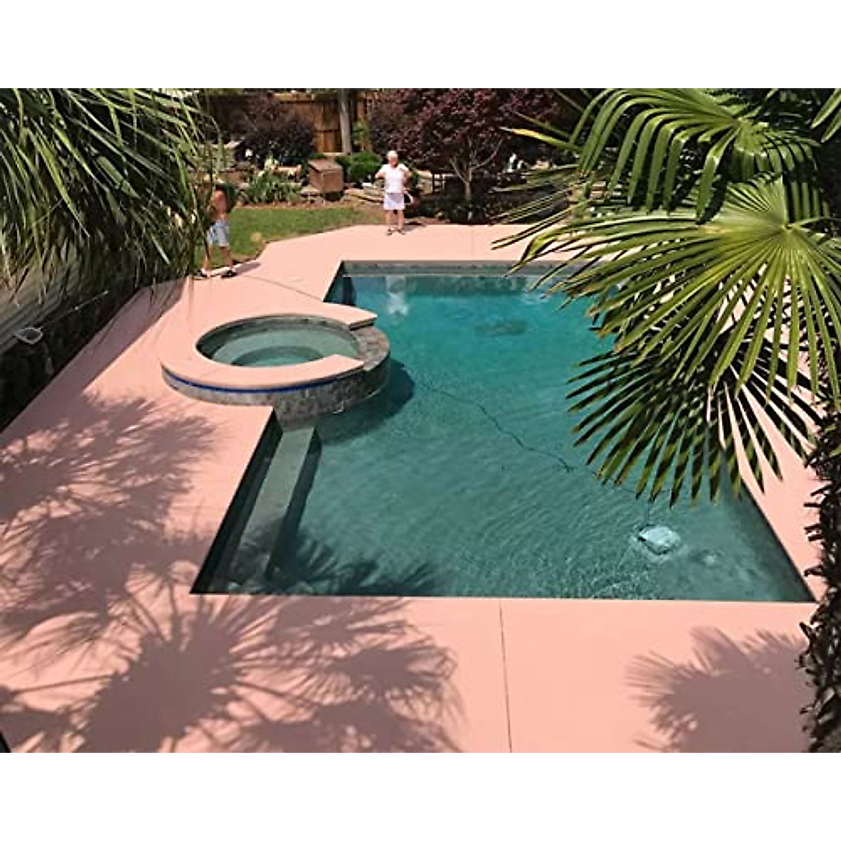 Cool Decking Pool Deck Paint For Coating - Waterproof Concrete Paint that Repairs, Seals, and Cools Your Surfaces - Covers 150 Square Feet