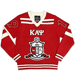 Kappa Alpha Psi M4 V-Neck Sweater [XL] Crimson Red