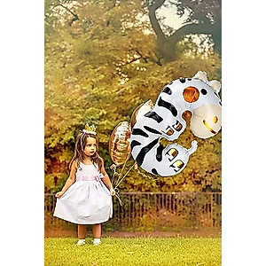40 inch Number Balloons, Cartoon Zebra Balloon, Number 3 Balloon, Perfect Large Balloon for Fun 3rd 13 30 Birthday Decorations