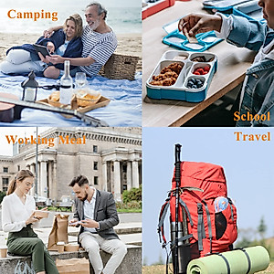 AKONEGE Portable Utensils Reusable 18/8 Stainless Steel Flatware Travel Camping Cutlery Set with Case, Include Fork Spoon Knife Cleaning Brush Straws Dinnerware Set, Dark Green