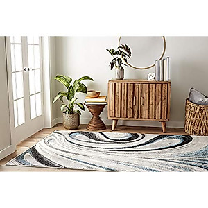 Home Dynamix Modern Abstract Area Rug, 7'9"x10'2" Rectangle, Mutli-Blue