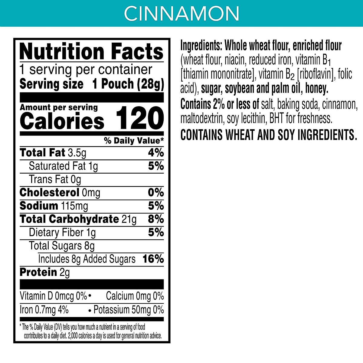 Kellogg's SCOOBY-DOO! Baked Graham Cracker Snacks, Lunch Snacks, Snack Crackers, Cinnamon (40 Pouches)
