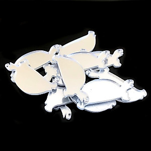 Super Cool Creations Tortoise Shaped Crafting Mirrors, Set of 10, Many Colours, Shatterproof Acrylic, Bronze Mirror, Pack of 10 x 3cm