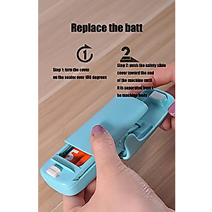J&LHEAYU Mini Bag Sealer Min-Handheld Bag Heat Vacuum Sealer-2 in 1 Heat Sealer & Cutter Portable Bag Resealer Machine (Battery Included)