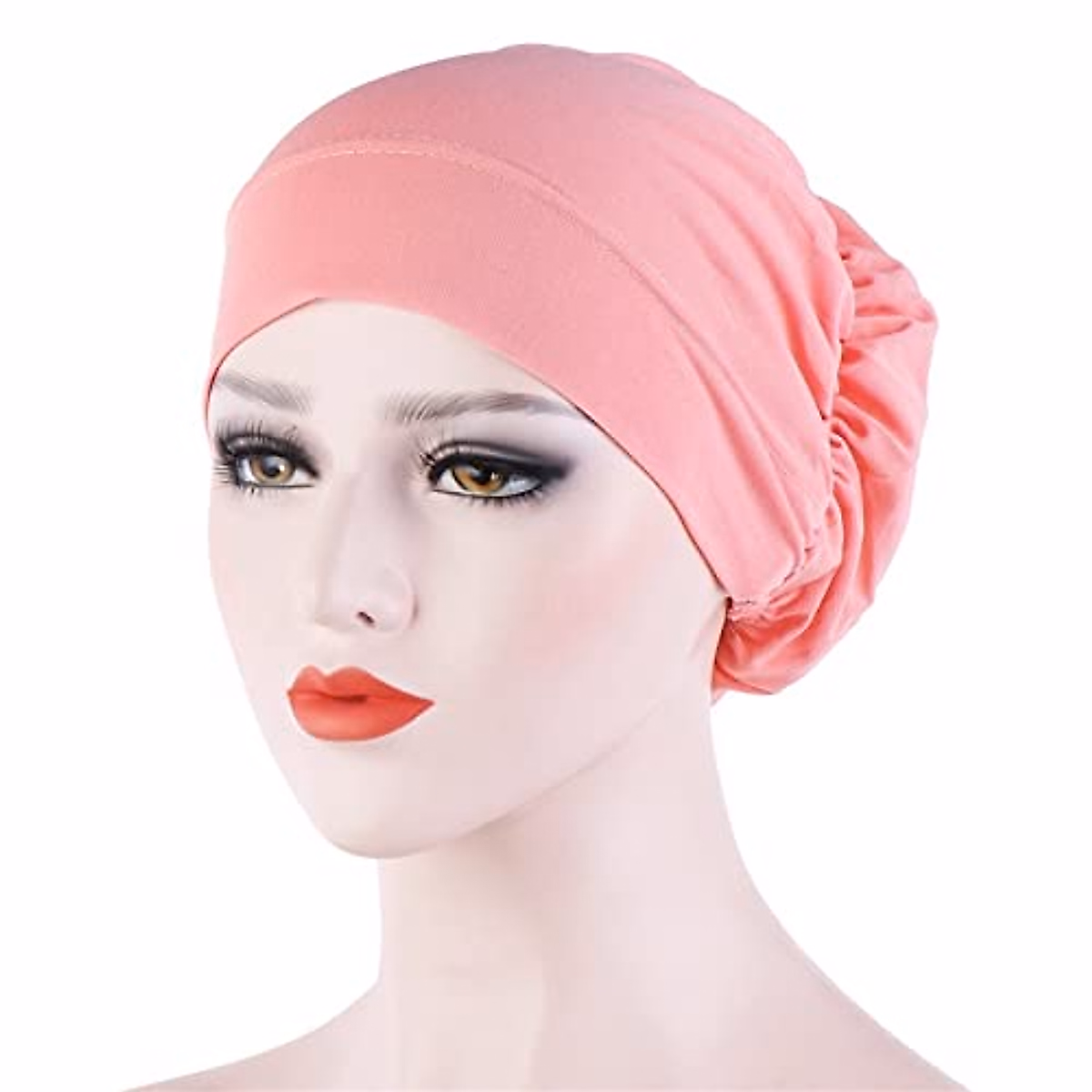 Hijab for Women Underscarf Hijab Cap for Women Head Cover Stretch Beanie Turban Hat Muslim Undercap Hat Watermelon Red
