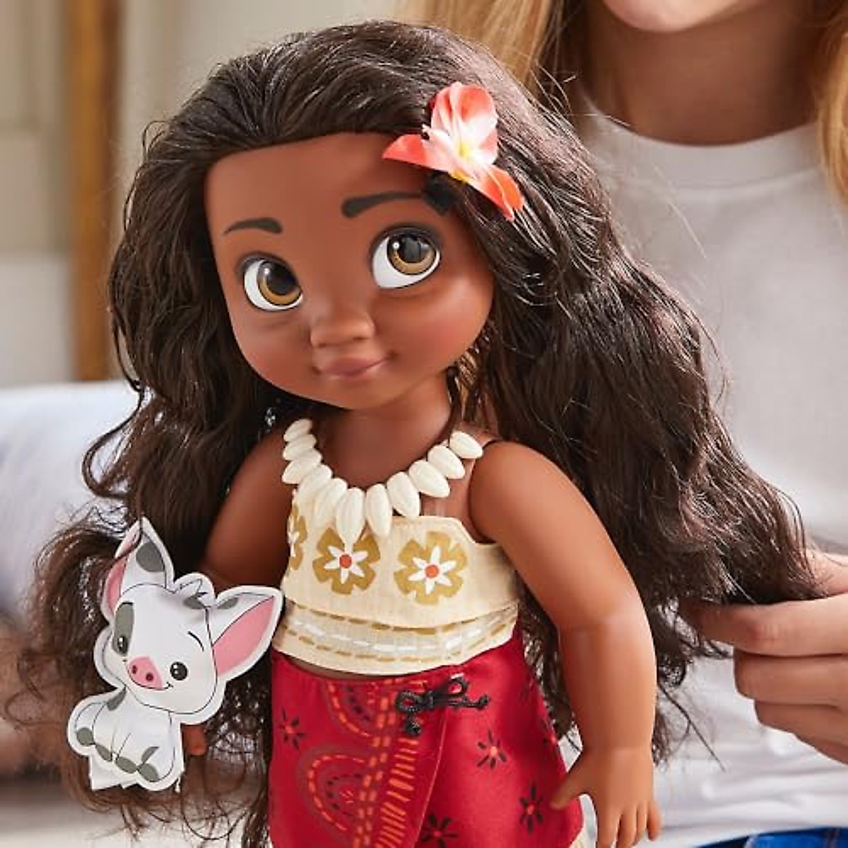 Disney Animators' Collection Moana Doll - 16 Inches Toy Figure, Molded Details, Fully Posable Toy in Satin Dress - Suitable for Ages 3+ Toy Figure