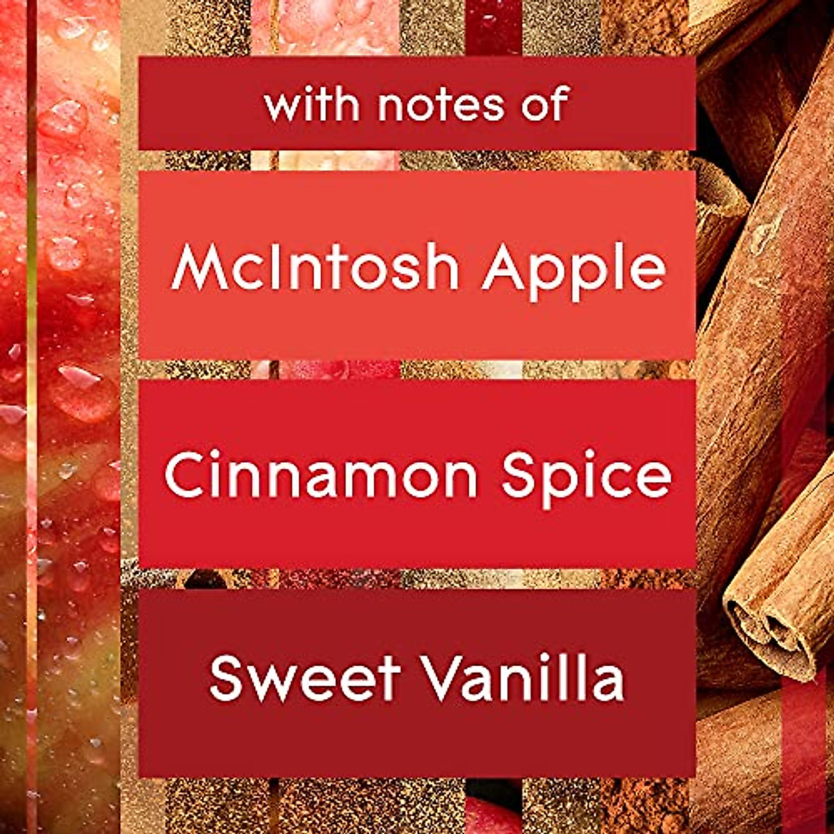 Glade Candle Apple Cinnamon, Fragrance Candle Infused with Essential Oils, Air Freshener Candle, 3-Wick Candle, 6.8 Oz, 3 Count