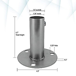 Simond Store Canopy Footpad Fitting 6 pc 1-3/8 inch Diameter High & Low Peak Connectors for Carport Frame Boat Shelter Outdoor Canopies Party Tents Garage Batting Cage Garden Shade (6 PC)