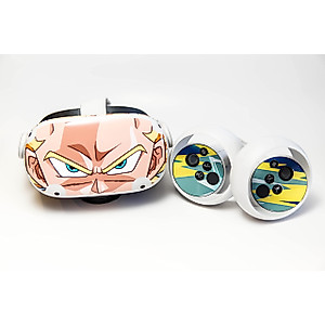 Dragon Prince Anime Eyes Skin for Oculus Quest 2 – VR Headset and 2 Controllers | Protective, Smooth, Laminated Vinyl with Strong Adhesive | Easy Installation and adjustability | Made in The USA
