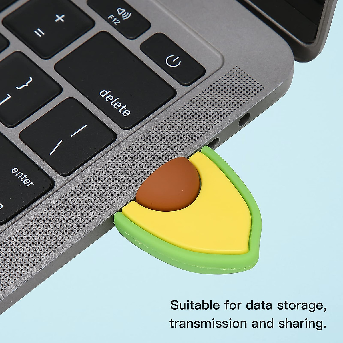 U Disk USB2.0 Cute, Cartoon Avocado Flash Drive Pattern Gift Computer Memory Accessories for Computer Thumb Drive USB Jump Drive Data Storage Business Gift(128GB)