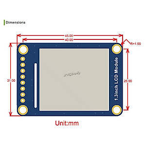 for Raspberry Pi Jetson Nano STM32 1.3 inch LCD Display Module 240x240 HD Resolution IPS Screen SPI Interface @XYGStudy
