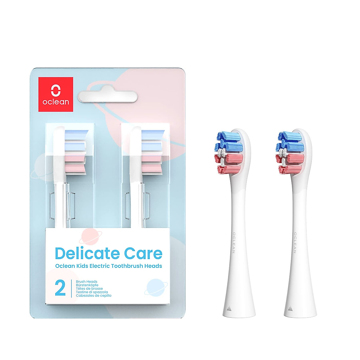 Oclean Kids Air 2 Electric Toothbrush with 4 Brush Heads and Ultra Quiet Rechargeable Toothbrush,2.5H Fast Charge for 40 Day Use,2 Min Built-in Timer, Gifts for Kids Age 6+ Teens Boys Girls-Blue