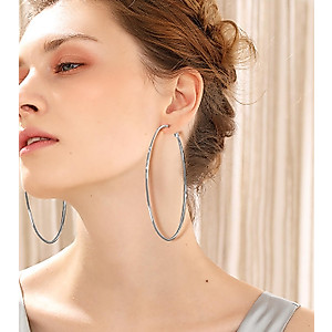 Stainless Steel Hoop Earrings Womens Jewelry Circle Round Vintage Huggie Earrings Women