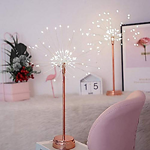 TQNSSM Remote Control LED Copper Wire Fireworks Lights for Home Outdoor Garden Courtyard Wedding Decoration(White)