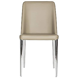 Safavieh Home Collection Mid-Century Modern Baltic Taupe Side Chair (Set of 2)