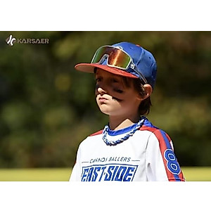 Karsaer Vision Sports Sunglasses Cycling Glasses Baseball Softball Sunglasses Unisex for Adult Youth Kids Boys Girls 8-16