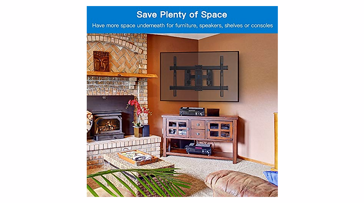 Corner TV Wall Mount Full Motion- Corner TV Bracket Fits 37-70 Inch LED ...