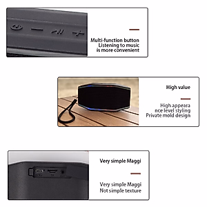 Bluetooth Speaker, Portable Bluetooth Speakers, IPX7 Waterproof Wireless Speaker with Colorful Flashing Lights, Stereo Sound, Deep Bass, TWS Dual Pairing, Built-in Mic, for Home, Party, Outdoor, Beach