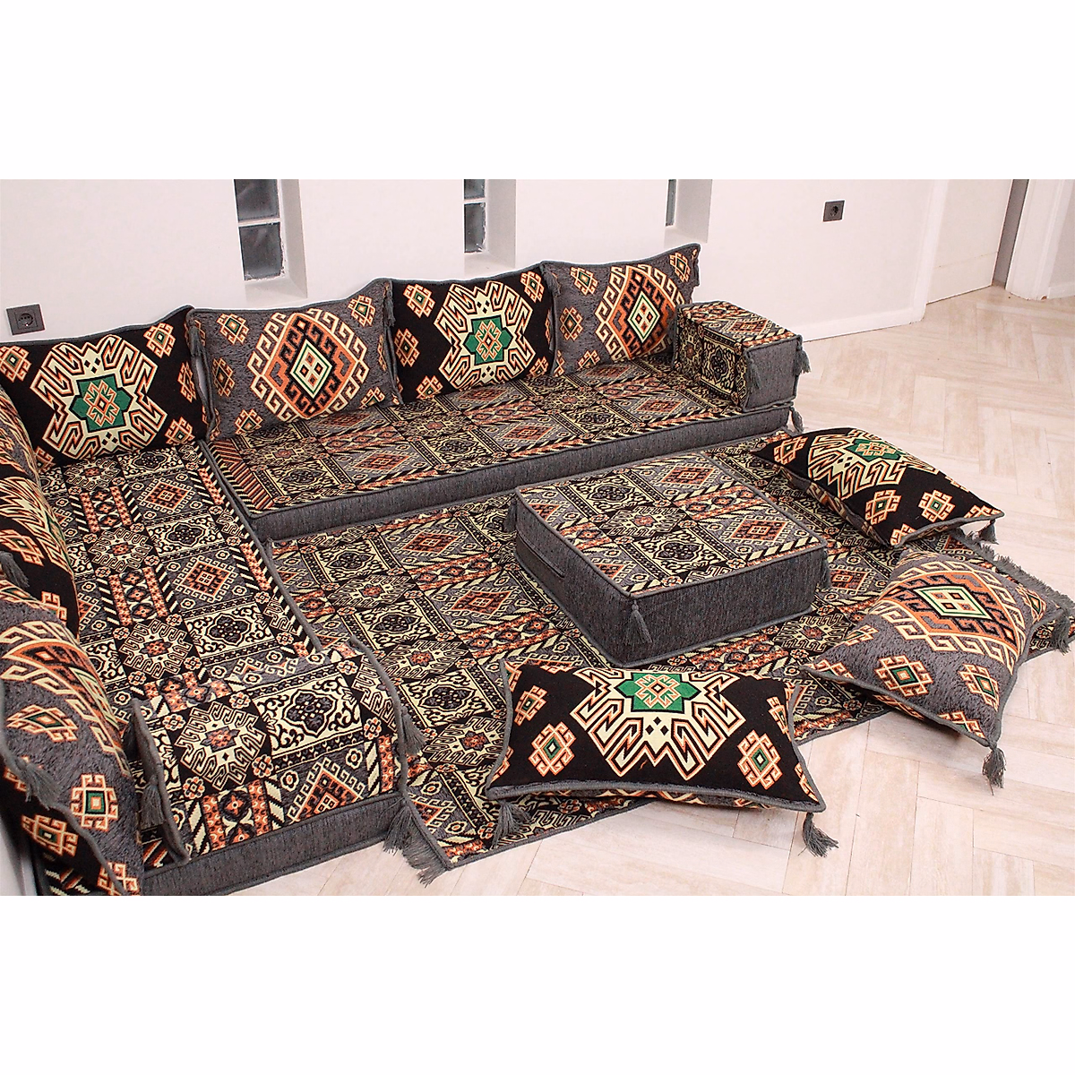 Arabic Majlis Sofa Set, Arabic Cushions, Modular Sofa, Moroccan Sofa, Furniture