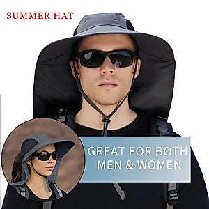 Sun Hat for Men Women with Neck Flap,UPF 50+ UV Protective Hiking Fishing Hats,Wide Brim Sun Hat for Women&Men …