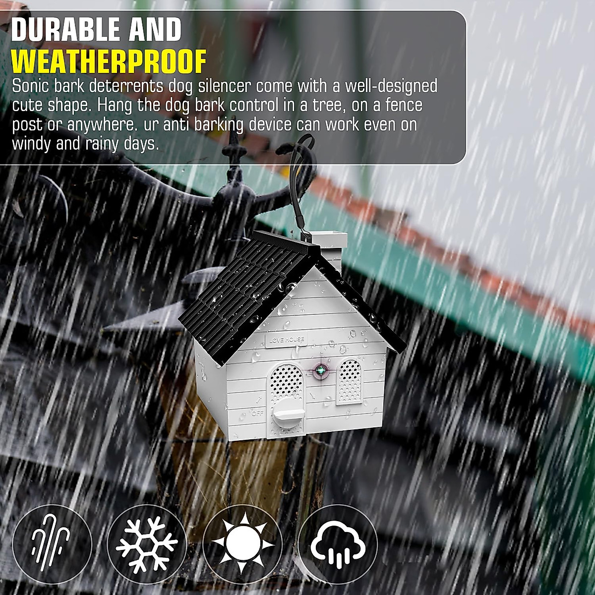 GIANAC Anti Barking Device, Ultrasonic Dog Bark Deterrent Devices, Bark Box, 50 Ft. Dog Barking Control Device Indoor Outdoor for Dogs Training & Behavior Aids