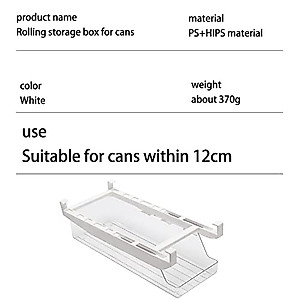 KWQBHW Fridge Drawer Can Organizer Hanging Soda Can Refrigerator Organizer Bins Can Holder Fridge Beverage Storage Box Clear Can Container